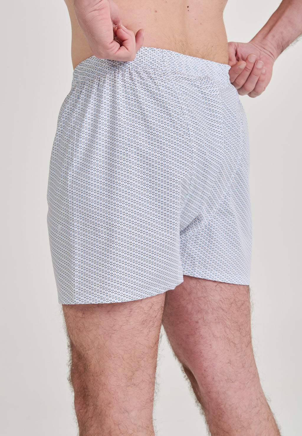 Mens Boxer Woven Print Light Blue 6320 | El Búho Nocturno