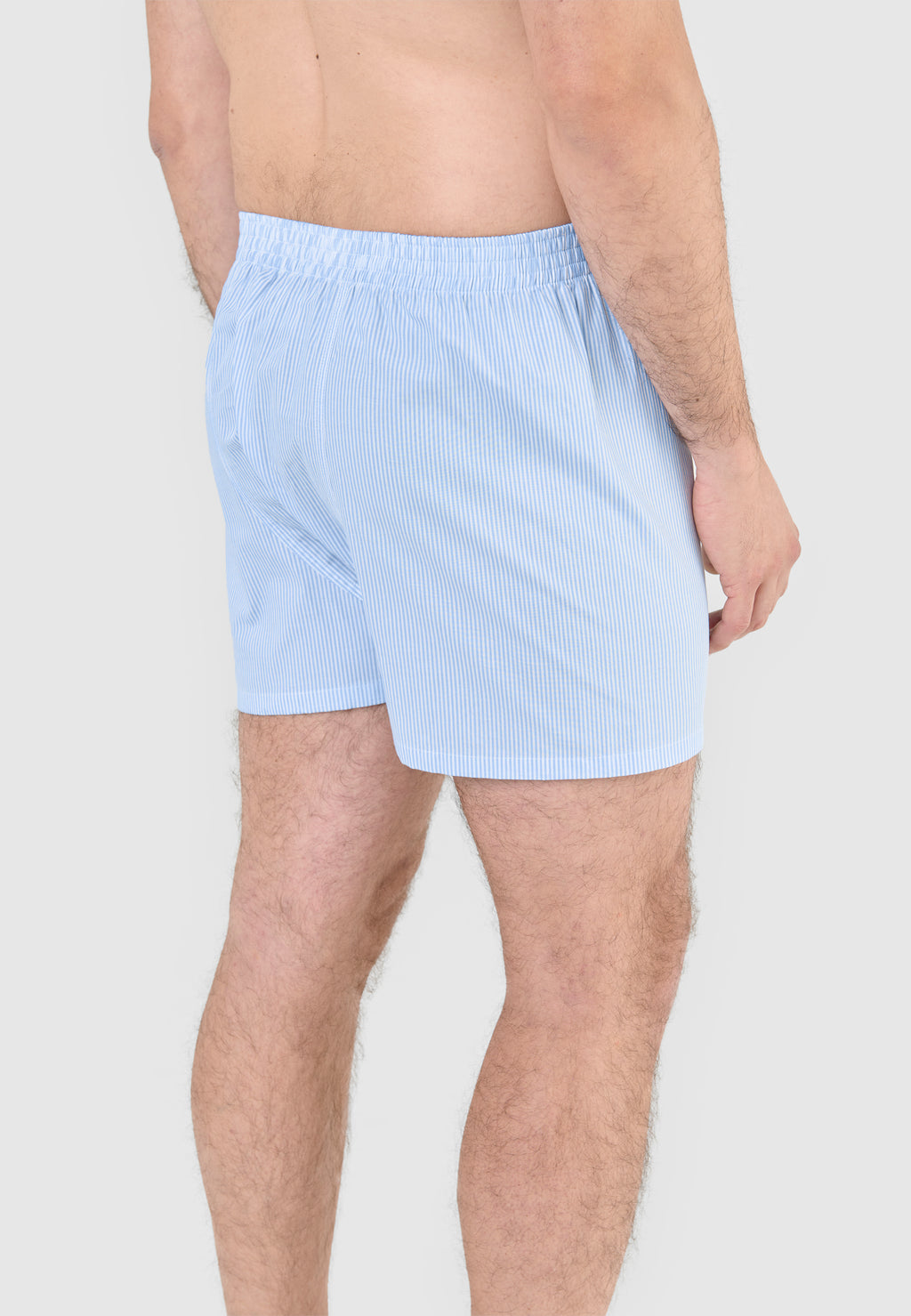 Calzoncillos Bóxer Tela Algodón | Raya Celeste Azul Blanco | El Búho ...